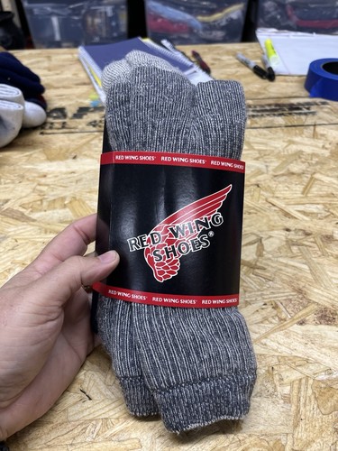 VTG Red Wing Shoes Merino Wool Work Socks Black Gray XL MENS 12-15 NOS ...