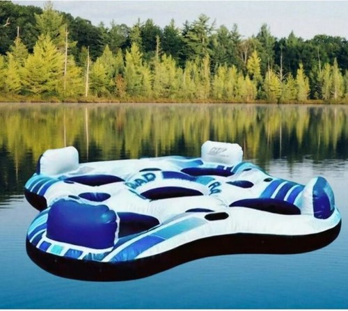 Inflatable Party Island Lake Raft Float Large Pool Lounge River Tube | eBay