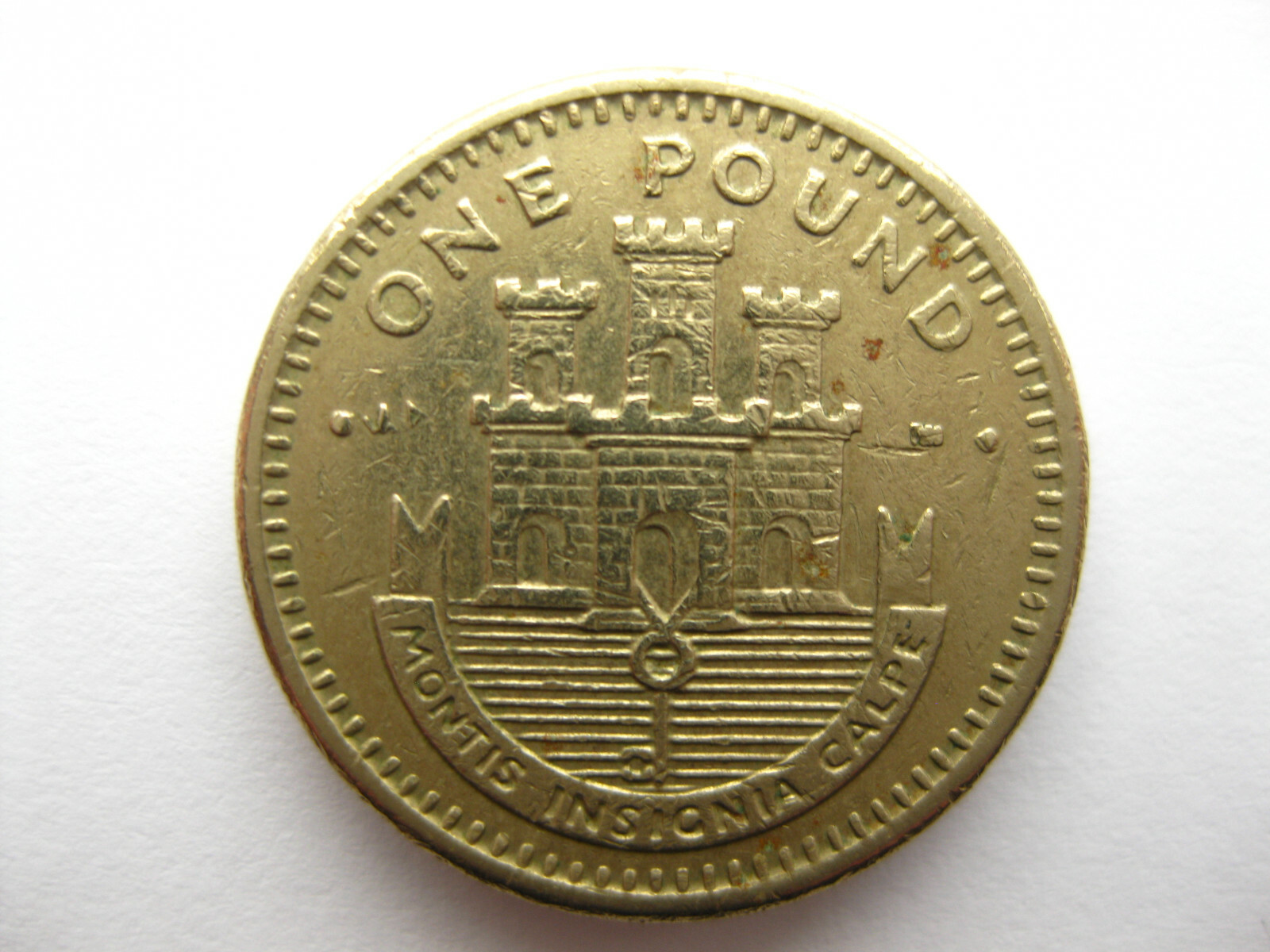 Old Round One Pound £1 Coins UK Gibraltar Isle of Man Jersey Guernsey ...