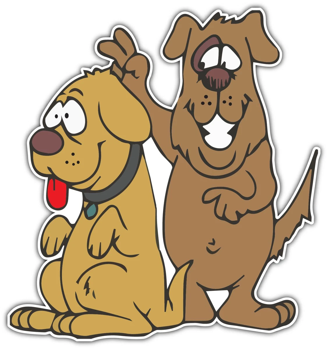 Two Dogs Together Clipart