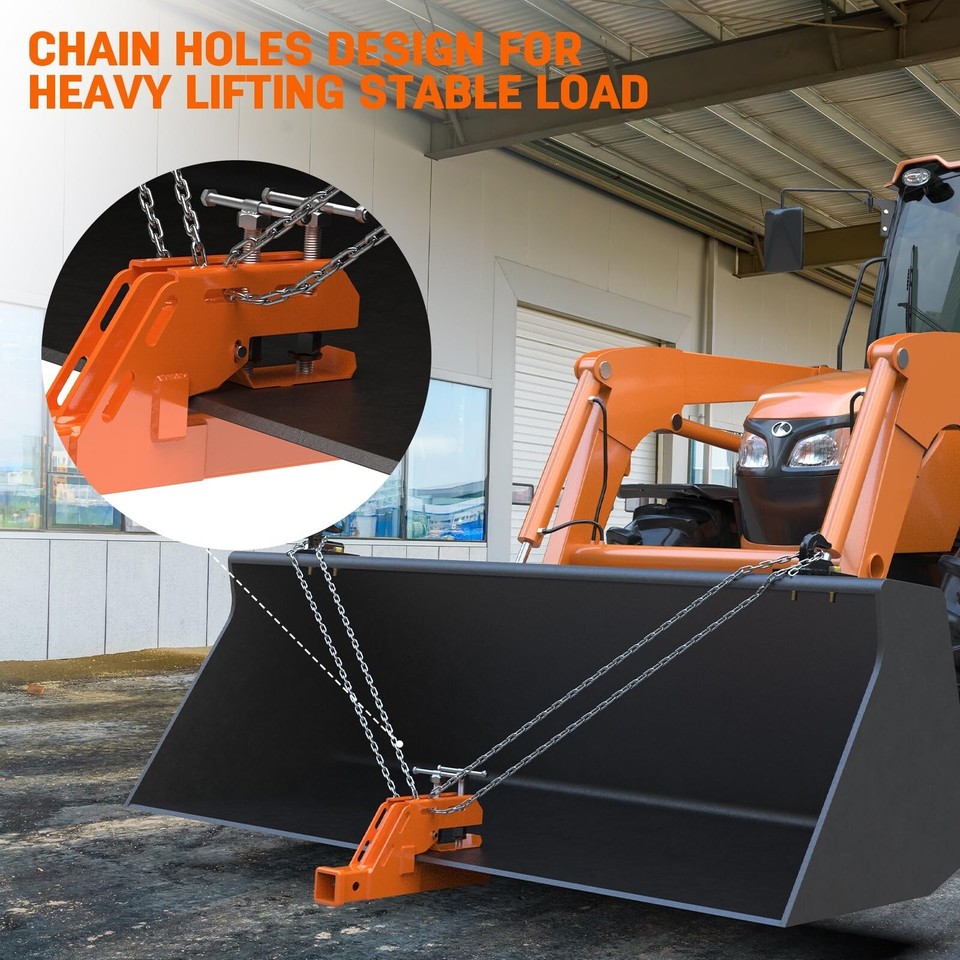 2025 New Upgraded Tractor Clamp on Trailer Hitch, Orange Clamp-on ...