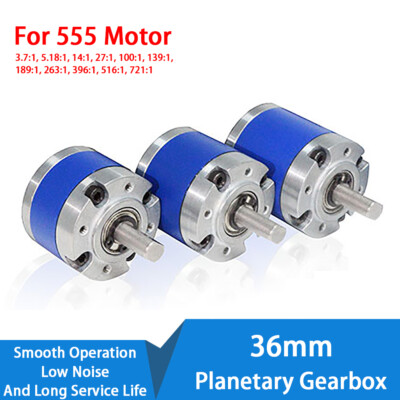 36mm Planetary Reduction Gearbox Gear Speed Reducer For 555 Motor Large ...