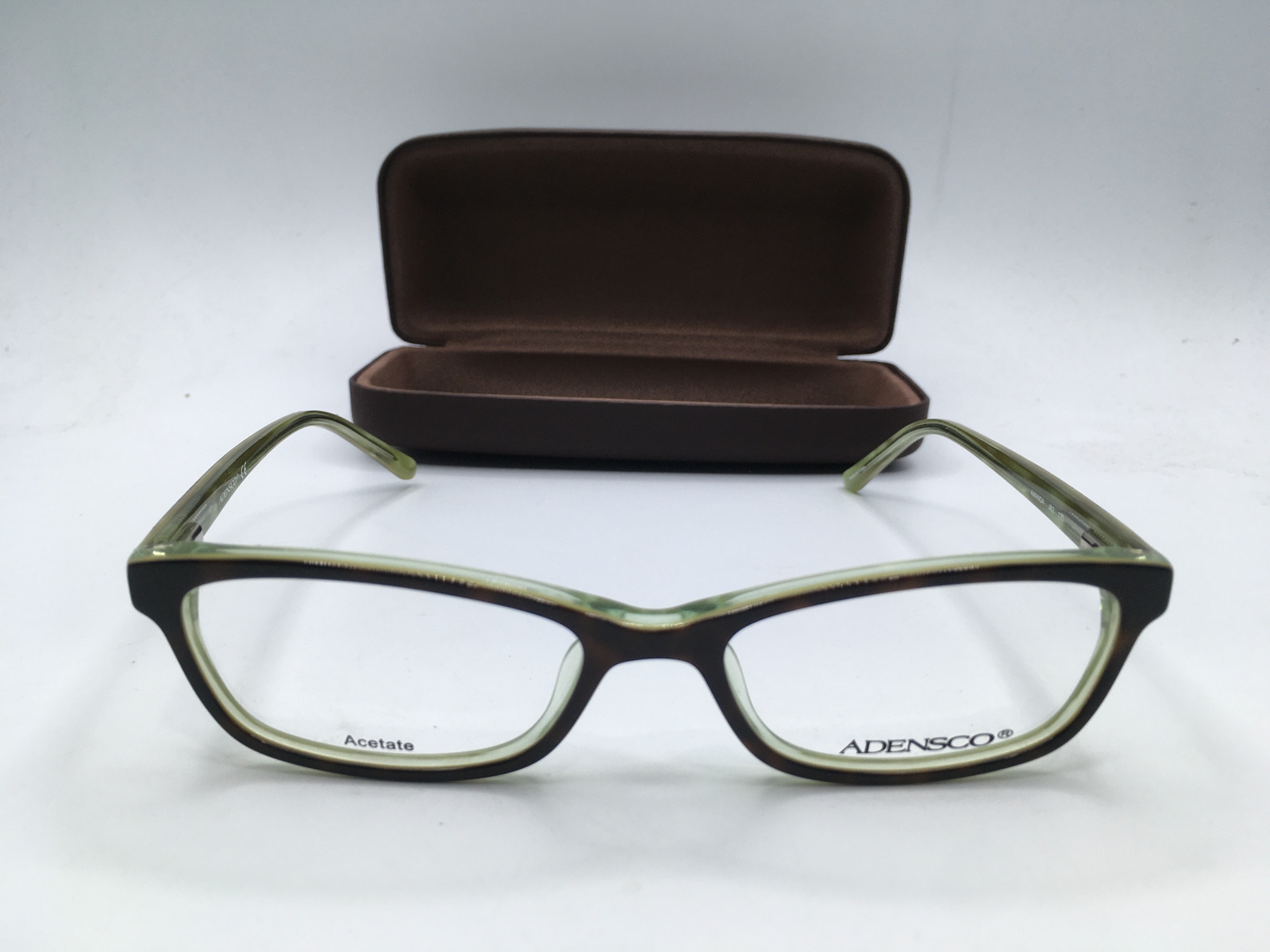 Adensco AMANDA Women's Havana Lime Frame Demo Lens Rectangular ...