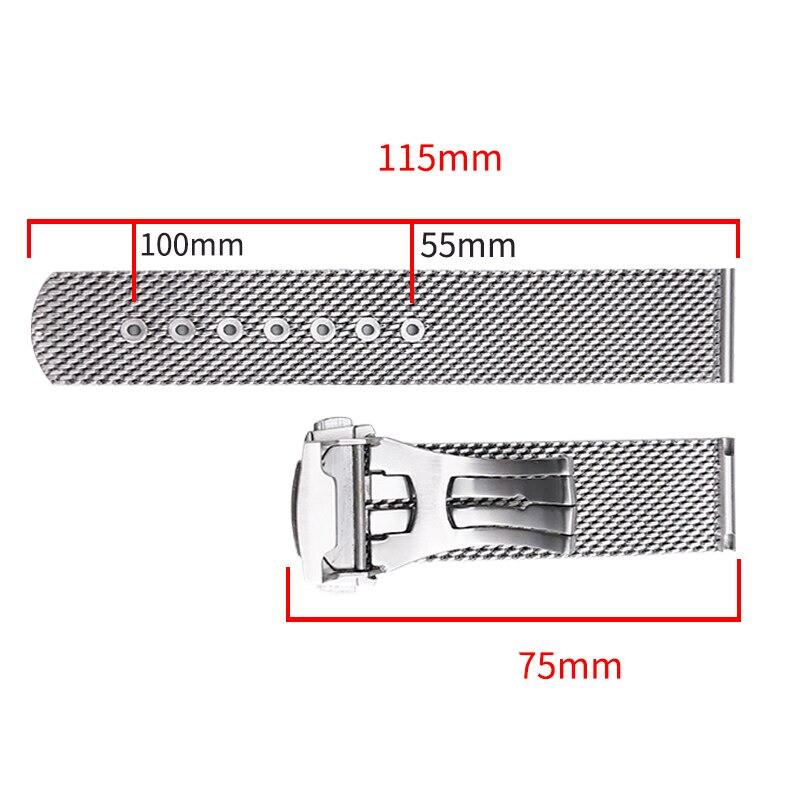 Steel Mesh Strap Bracelet for Omega Speedmaster, Seamaster in Milanese ...