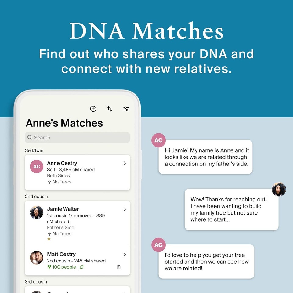 AncestryDNA + Traits Genetic Test Kit DNA Activation Kit Genealogy (New ...