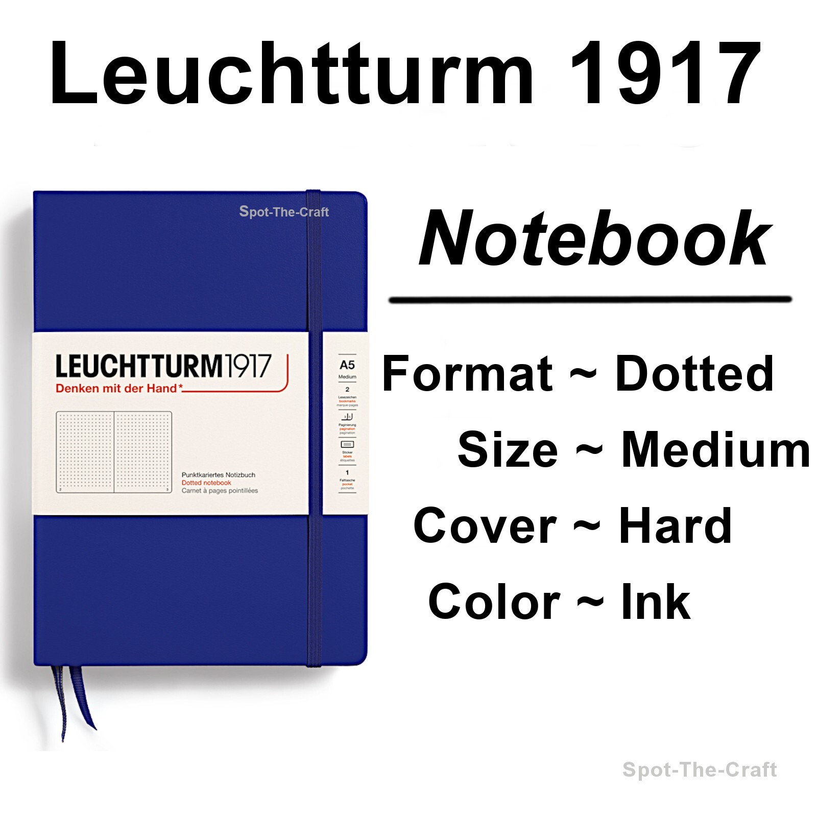 x Leuchtturm1917 Dotted Journal Notebook Medium A5 Ink 369792 ...