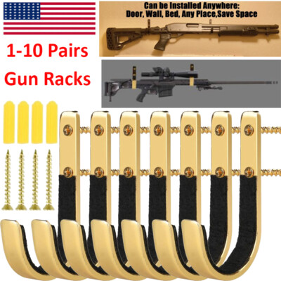 Gun Rack Storage Rifles Shotgun Hooks Wall Mount Hangers for Any Rifles ...