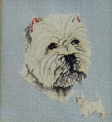 Westie Dog Counted Cross Stitch Kit West Highland White Terrier Puppy ...