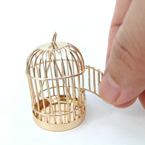 1:12 Dollhouse Miniature Golden Bird Cage Mini Furniture Accessories ...