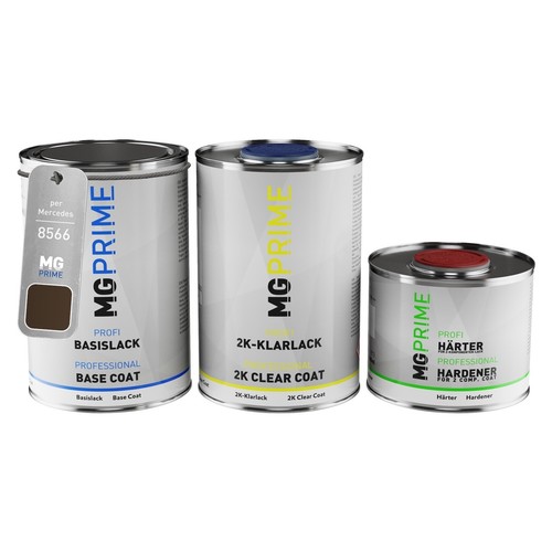 Vernice per auto Kit barattolo per Mercedes 8566 Limonitbraun Metallic ...