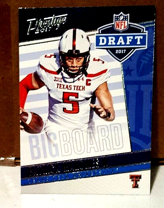 2017 PATRICK MAHOMES II PANINI PRESTIGE DRAFT BIG BOARD ROOKIE #1 KC ...