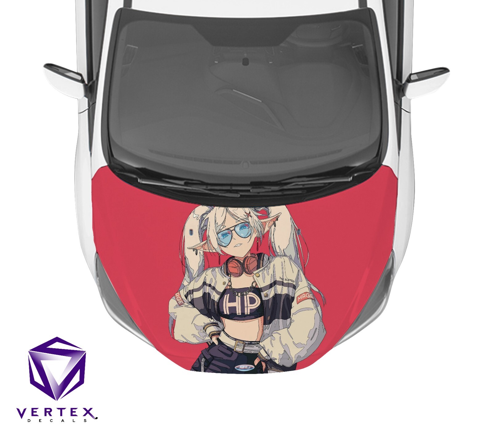 Frieren Anime Hood Wrap Weatherproof Vinyl Decal 50"X60" 1-YR Warranty ...
