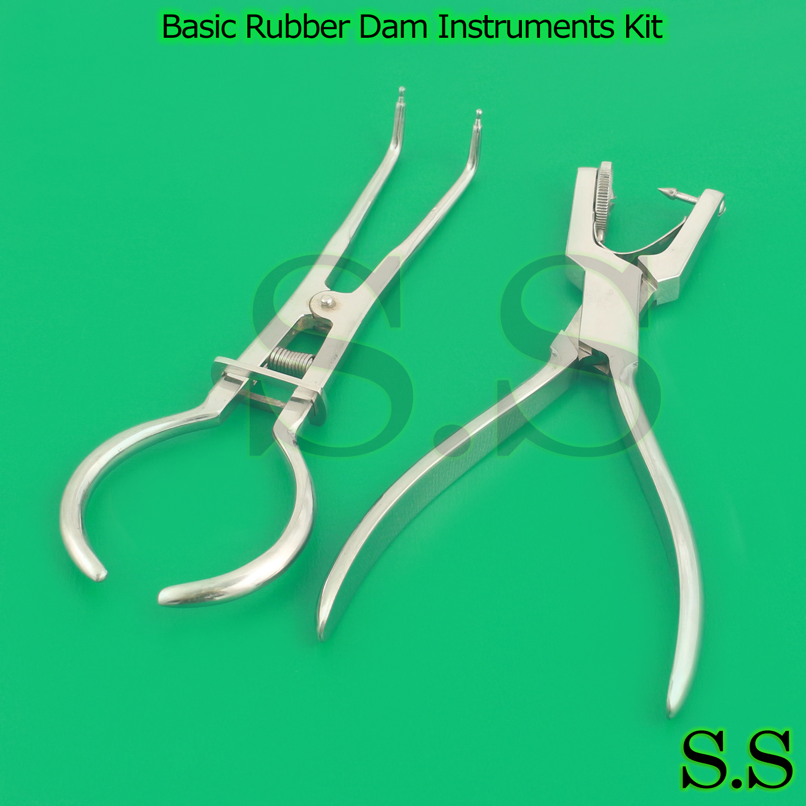Basic Rubber Dam Instruments Kit Punch Pliers Ainsworth Brewer Dental ...