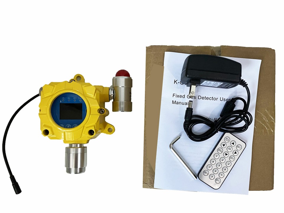 H2S Hydrogen Sulfide Gas Detector Remote Control Fixed H2S Gas Monitor ...