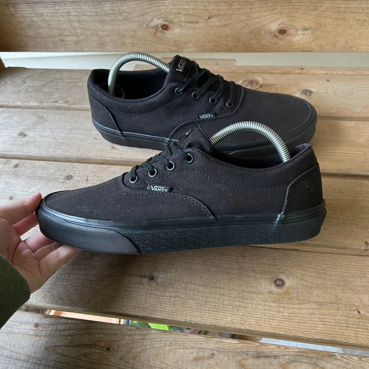 Vans Authentic All Black On Feet