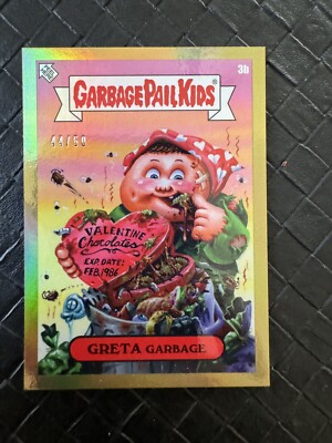 Light Scratches 3b Greta Garbage Gold Foil 44/50 Garbage Pail Kids ...