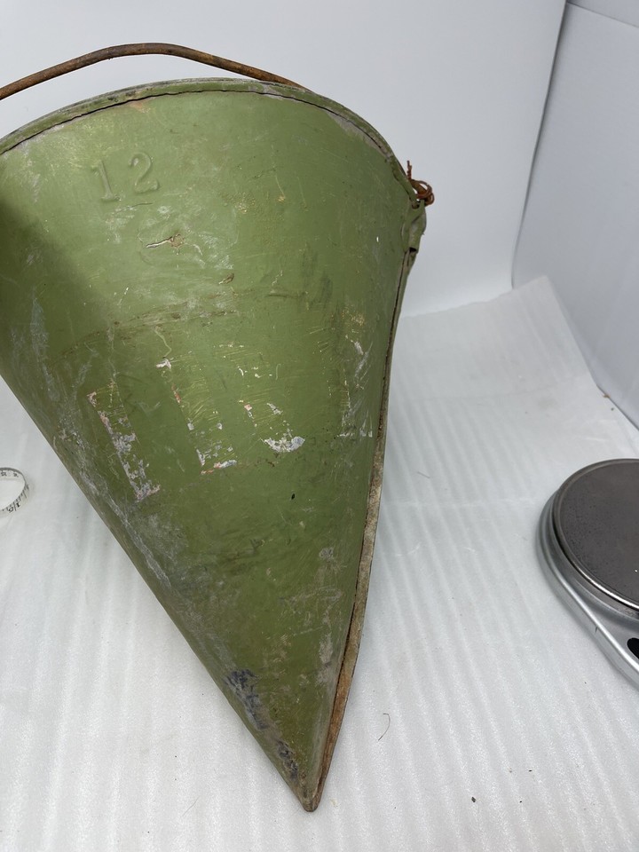 Antique Vintage Galvanized Cone Shaped Fire Brigade Bucket | eBay