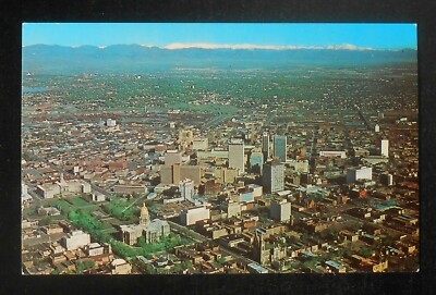 1960s Aerial View of Downtown Denver CO Postcard Colorado | eBay