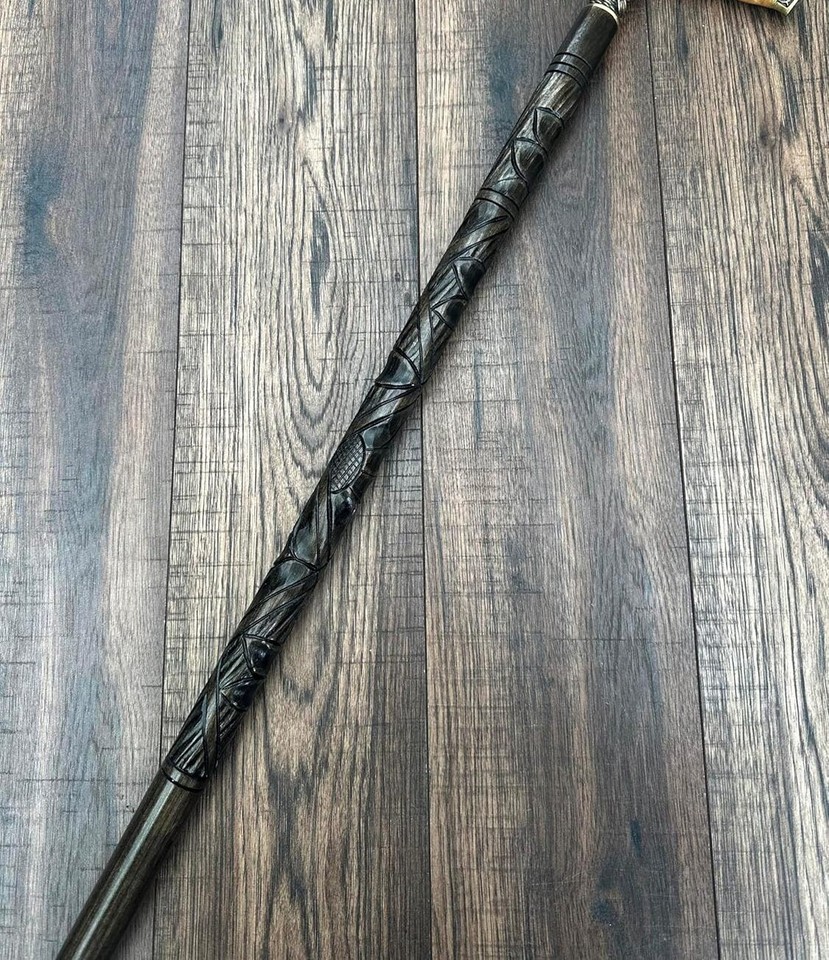 Cane Walking Stick BURL Walking Canes Sticks Handcarved Wood Handmade ...