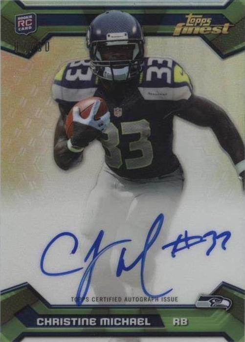 2013 Topps Finest - Christine Michael #137 Rookie Autograph Refractor ...