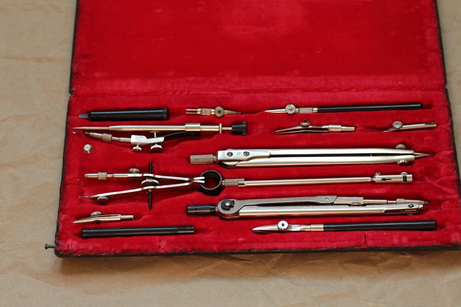Precision Drafting Tool Compass SET. Vintage USSR, RED | eBay