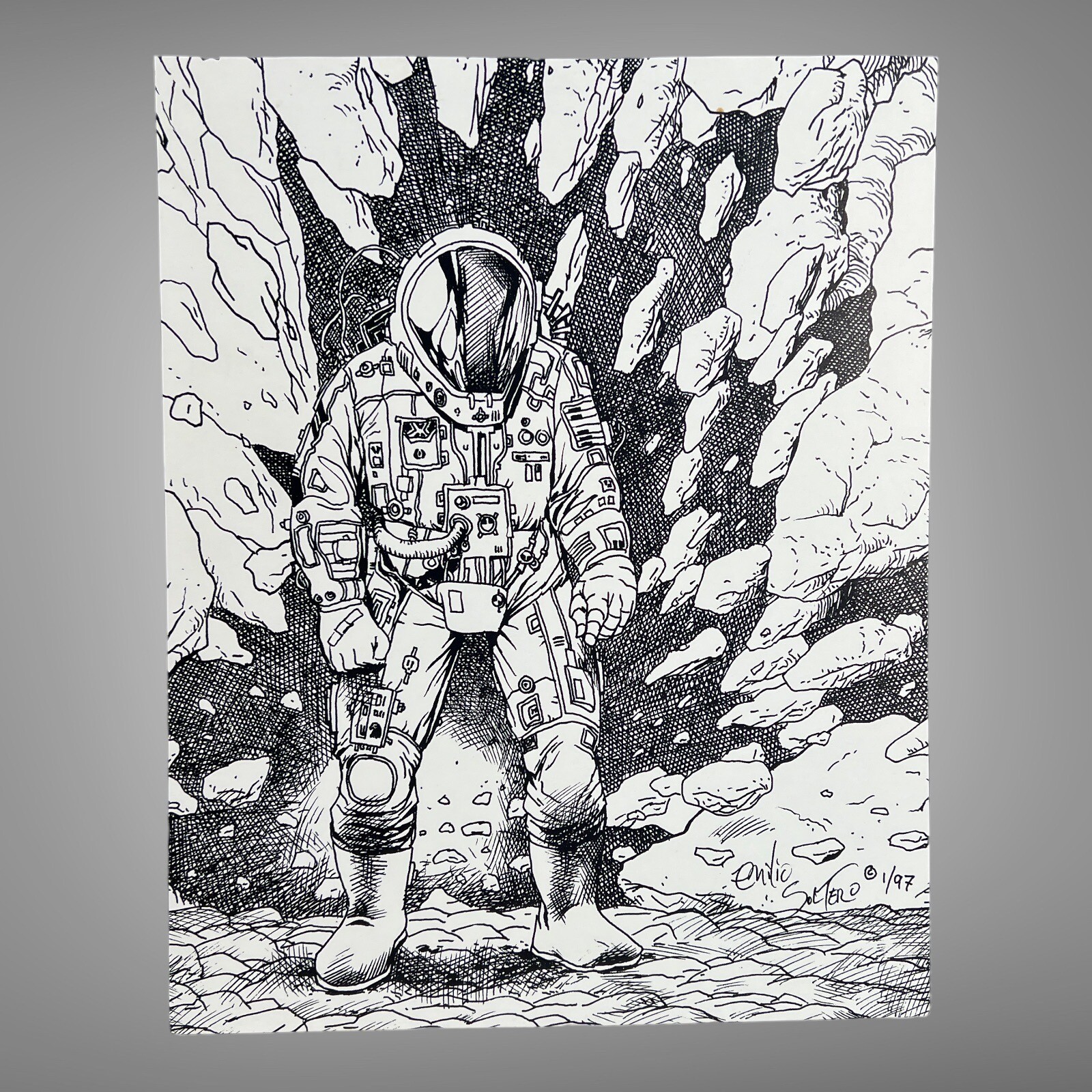 Emilio Soltero Silver wolf Comic Artist 1/97 Print 12 X 15” | eBay