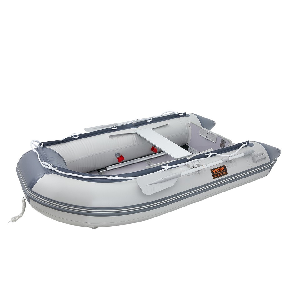 VEVOR Inflatable Dinghy Boat 4-Person Sport Tender Fishing Boat with ...