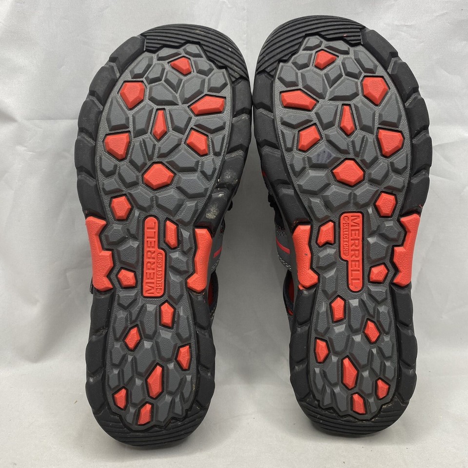 Merrell Hydro Hiking Sandals Waterproof Grey Red Closed-Toe Mens 6 ...