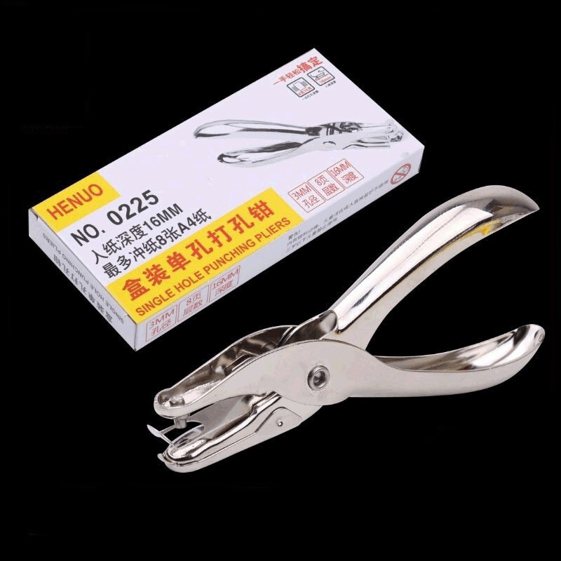 3/6mm single One Hole Hand Held Metal Paper Punch Cut Plier Ticket ...