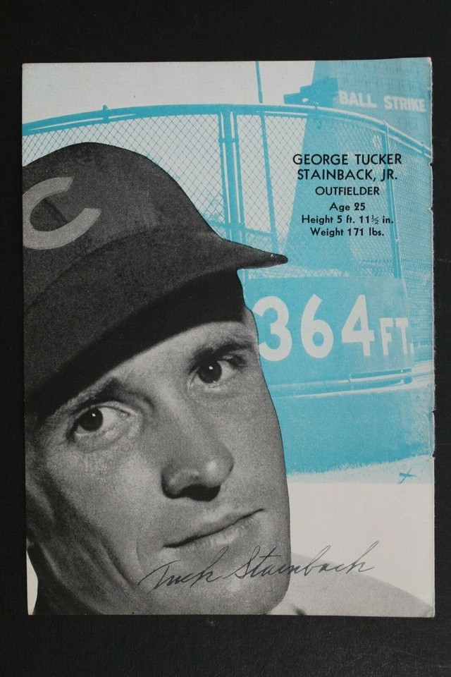 Chicago Cubs Frank Demaree (d.58) & Tuck Stainback Signed Auto 1937 4x6 ...