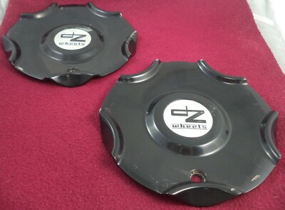 DZ Wheels Gloss Black Metal Custom Wheel Center Caps Set of 2 | eBay