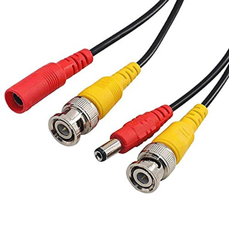 20m Video Power Cable with BNC Connector for CCTV Cameras Indoor ...
