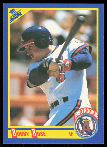 1990 Score 604 Bobby Rose California Angels | eBay