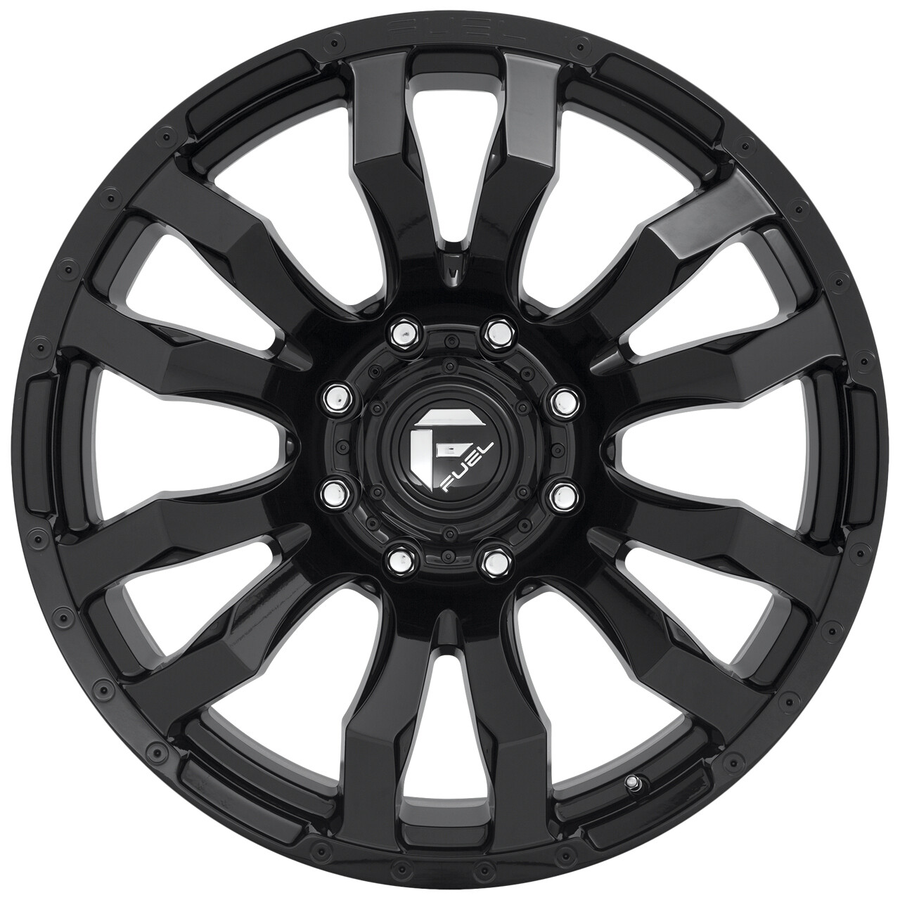 (Set of 4) Fuel D675 Blitz 20x9 6x135 +1mm Gloss Black Wheels Rims 20 ...