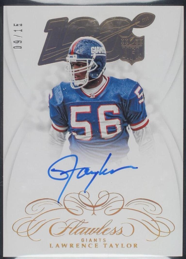 2019 Panini Flawless - Nfl 100 Autograph Collection Lawrence Taylor # ...