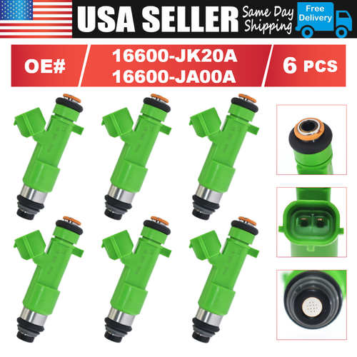 Set of 6pcs Fuel Injectors 16600-JK20A For 2009-2014 Nissan Maxima 3.5L ...