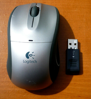 Logitech Silver V320 Wireless Optical Wheel Mouse w/ Receiver | eBay