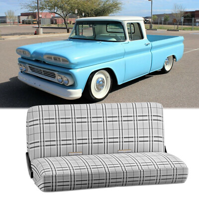 1960-1964 Chevy C10 Pickup Front Bench Seat Cover Saddle Blanket Plaid ...