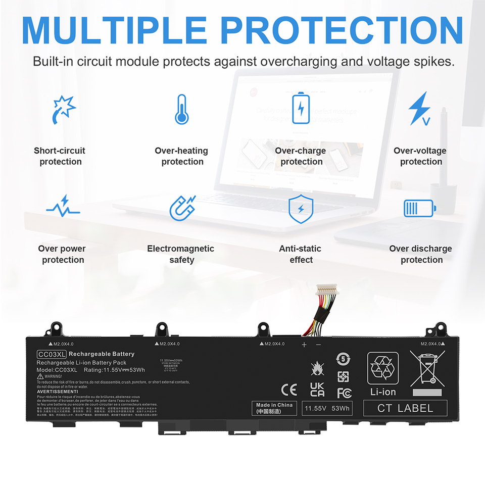 CC03XL L77991-005 BATTERY FOR HP ZBook Firefly 14 G7/G8 ELITEBOOK 835 ...