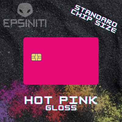 Hot Pink Gloss Credit Card Skin / Wrap Decal Pre-Cut Sticker | eBay