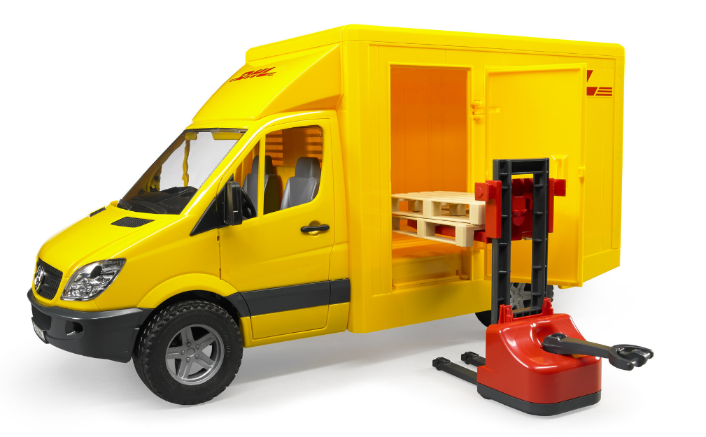 MB Sprinter Courier DHL Delivery with a Forklift Bruder Toy Car Model 1 ...