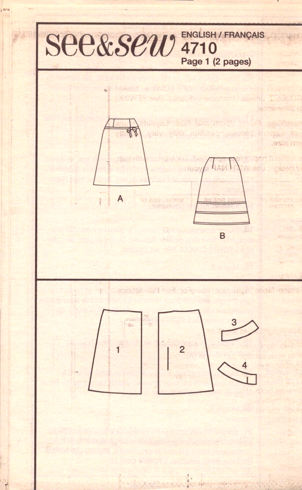 See & Sew 4710 ~ Misses Petite Skirt: A-Line Skirt Sewing Pattern ~ 16 ...