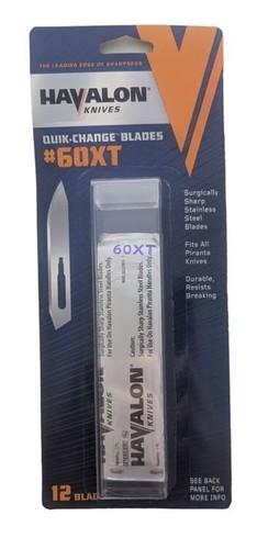 Havalon Piranta Replacement Knife Blades 60XT x 12 blades Skinning ...