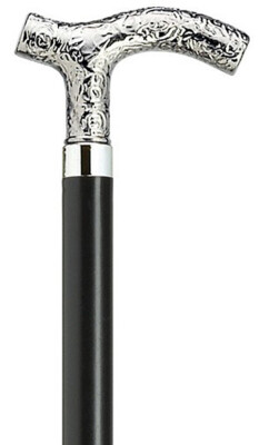 SANDRINGHAM EMBOSSED FRITZ HANDLE LADIES WALKING STICK - SILVER | eBay