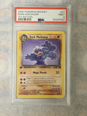 Pokemon Team Rocket First Edition Rare Dark Machamp 27/82 PSA 9 | eBay