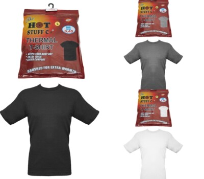 2 PACK Mens Thermal Underwear Short Sleeve Shirt Top Ski Warm Winter ...