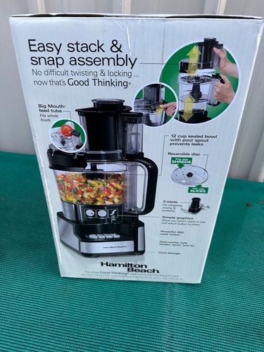 Brand Hamilton Beach Stack and Snap Food Processor 70725 for sale ...