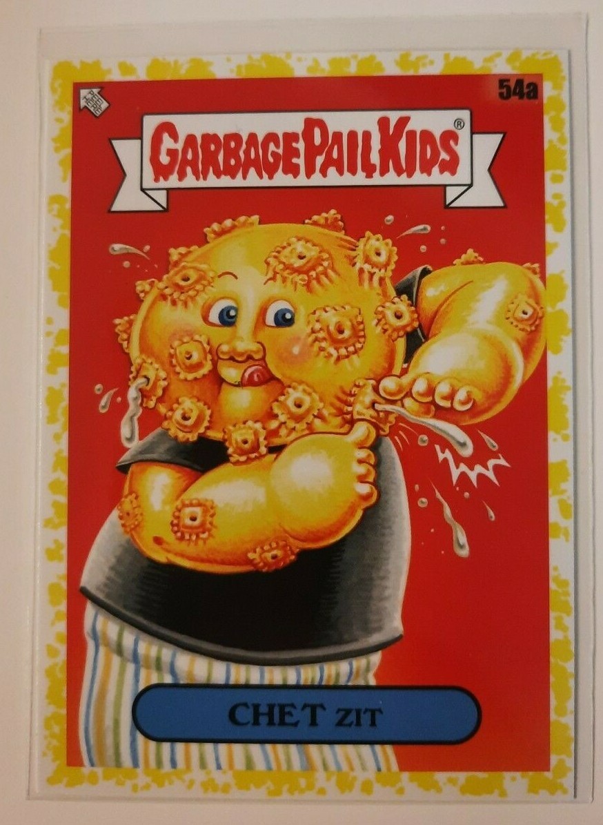 2021 Topps Garbage Pail Kids GPK Food Fight CHET ZIT Card #54a Mustard ...