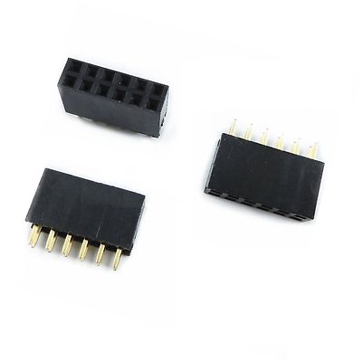 50PCS 2x6 12 Pin 2.54mm Double Row Female Straight Header Pitch Socket ...
