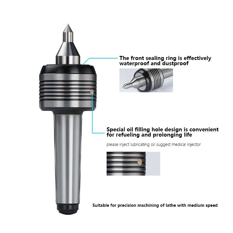 MT2 MT3 Live Center For CNC Long Spindle Lathe Tool Morse Taper ...
